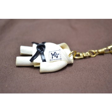 Karate Gi Uniform Leather Keychain(L)