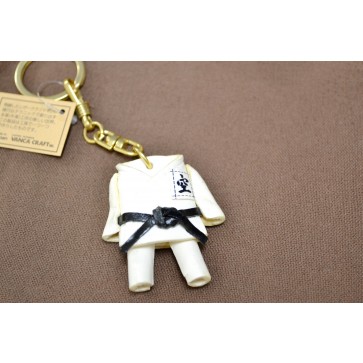Karate Gi Uniform Leather Keychain(L)