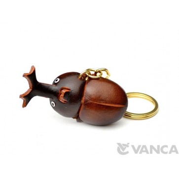Beetle Leather Keychain(L)