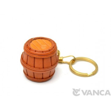 Barrel Leather Keychain(L)