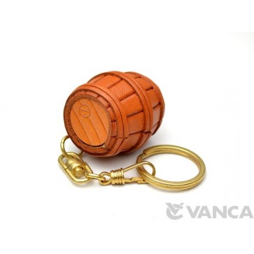 Barrel Leather Keychain(L)