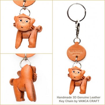 Monkey Japanese Leather Keychains Animal