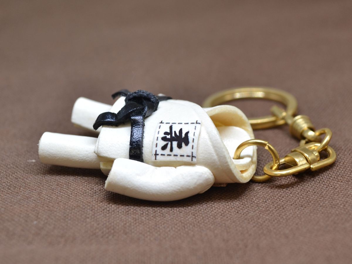 Judo Gi Uniform Leather Keychain(L)