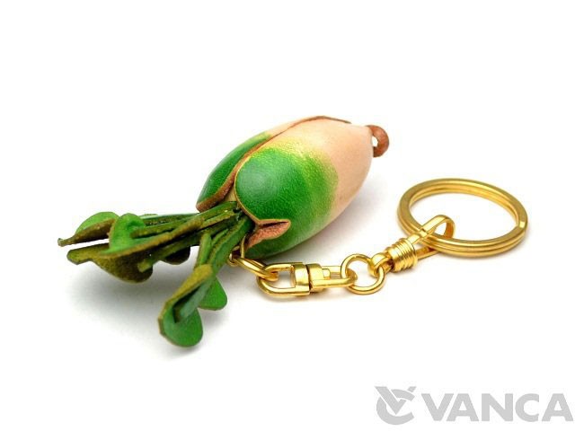 Daikon Radish Leather Keychain(L)