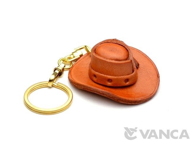 Cowboy Hat Leather Keychain(L)