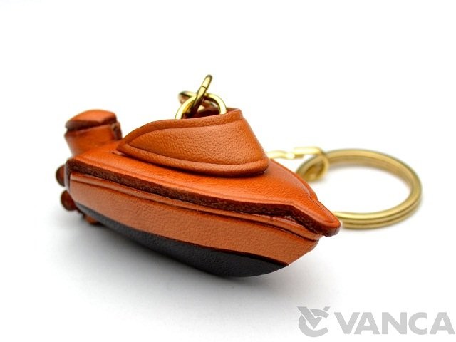 Motor Boat Leather Keychain(L)