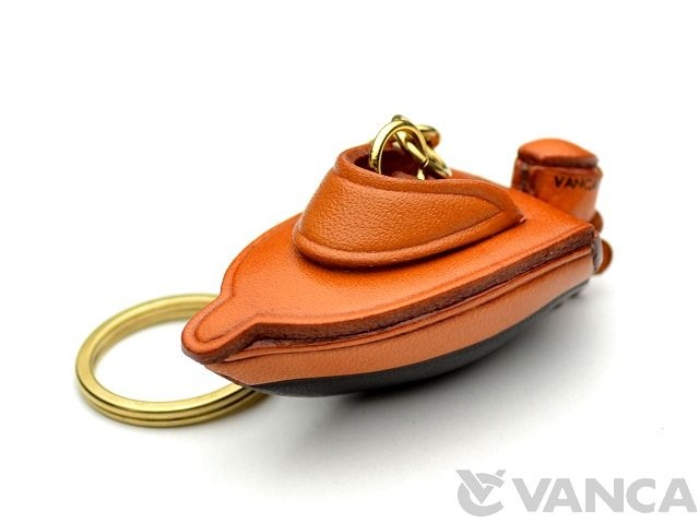 Motor Boat Leather Keychain(L)