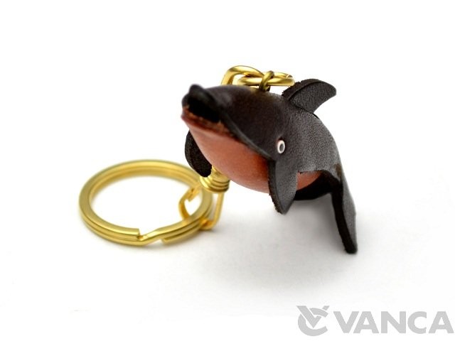 Dolphin Leather Keychain(L)