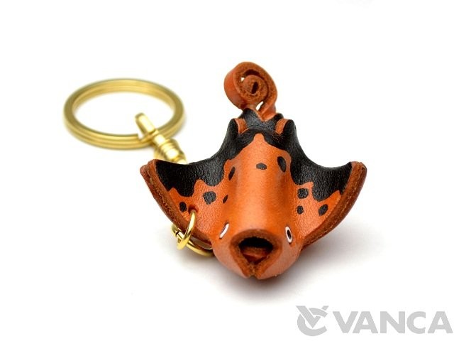Manta Ray Leather Keychain(L)