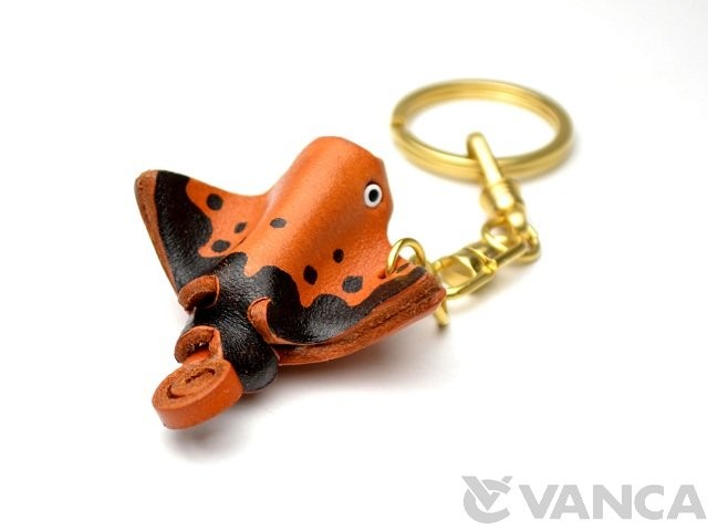 Manta Ray Leather Keychain(L)