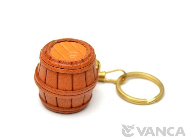 Barrel Leather Keychain(L)