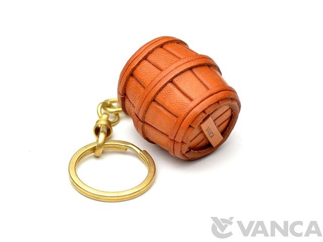 Barrel Leather Keychain(L)