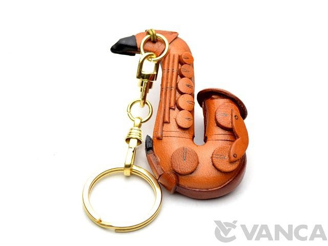 Saxophone Leather Keychain(L)
