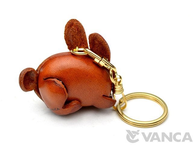 Rabbit Japanese Leather Keychain(L)