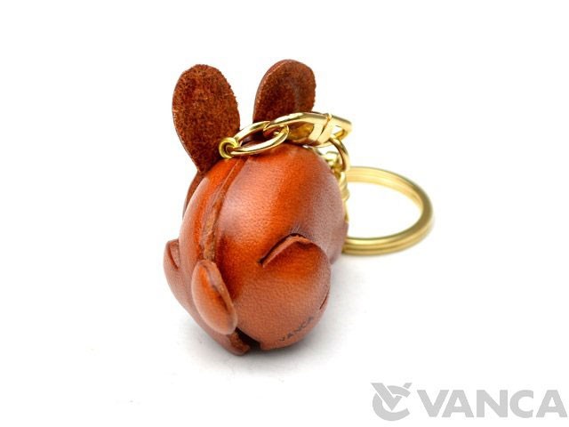 Rabbit Japanese Leather Keychain(L)