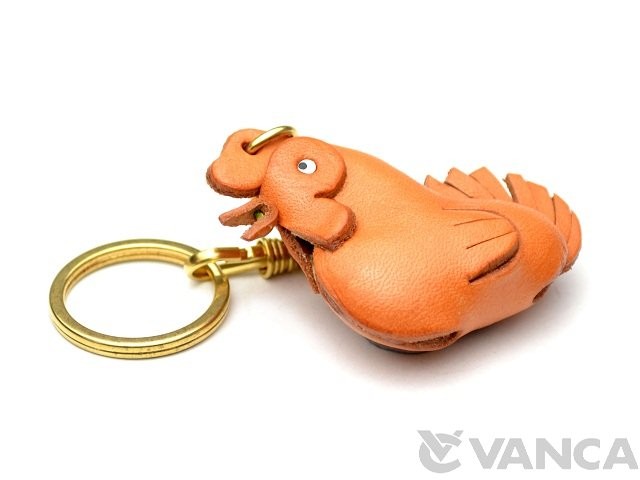 Rooster Leather Keychain(L)