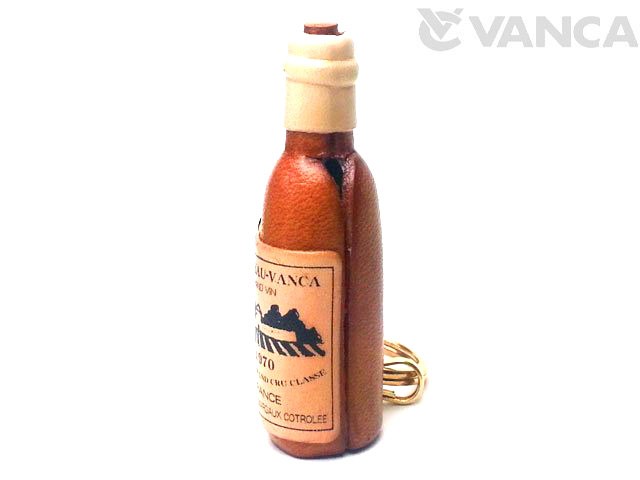 Wine Bottle Leather Keychain(L)