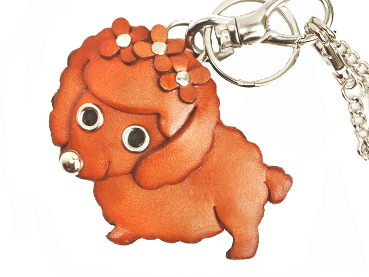 Toy Poodle Handmade Leather Dog/Animal Bag Charm