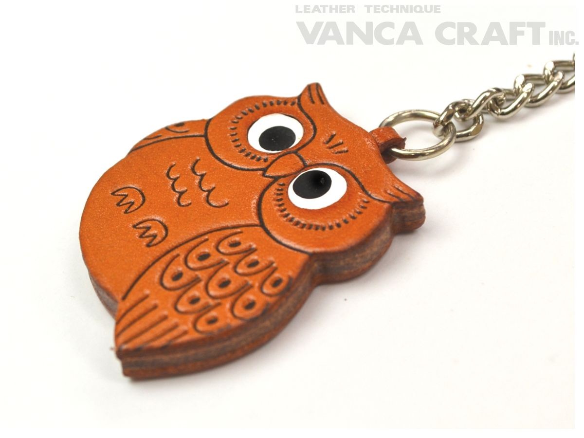 Owl Leather Ring Charm