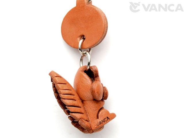 Squirrel Japanese Leather Keychains Animal
