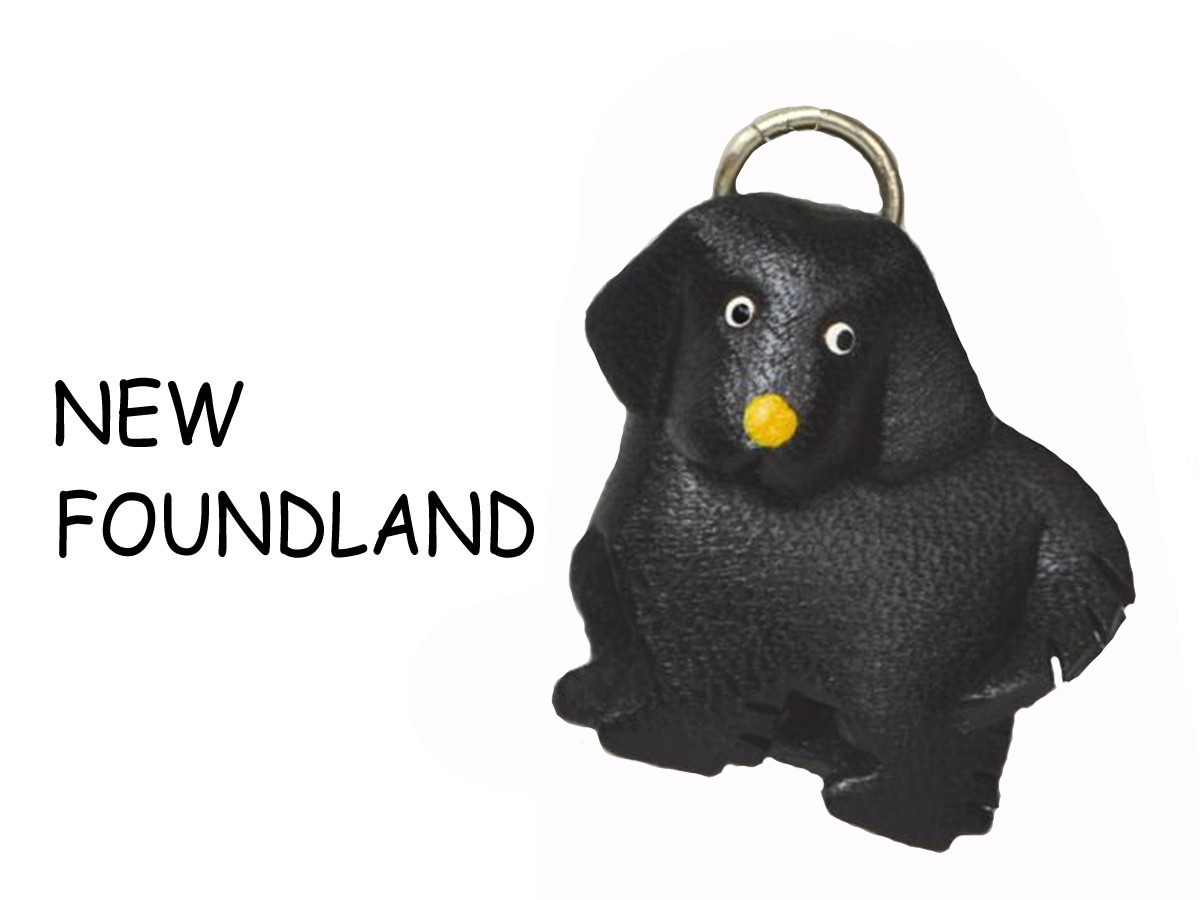 Newfoundland Leather dog Charm Bookmarker