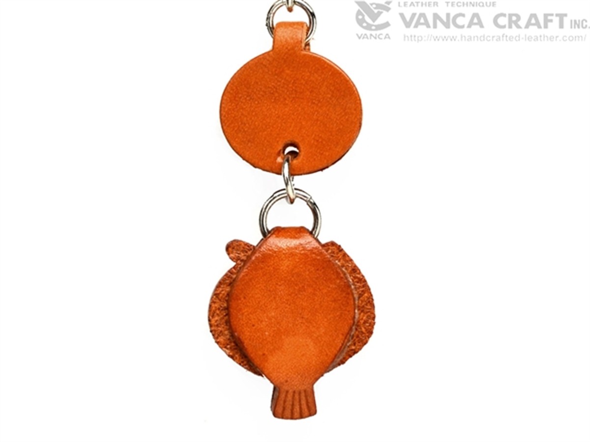 Flatfish Japanese Leather Keychains Fish