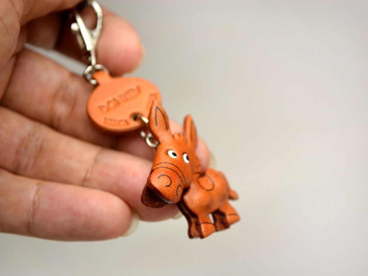 Donkey/Ass Japanese Leather Keychains Animal