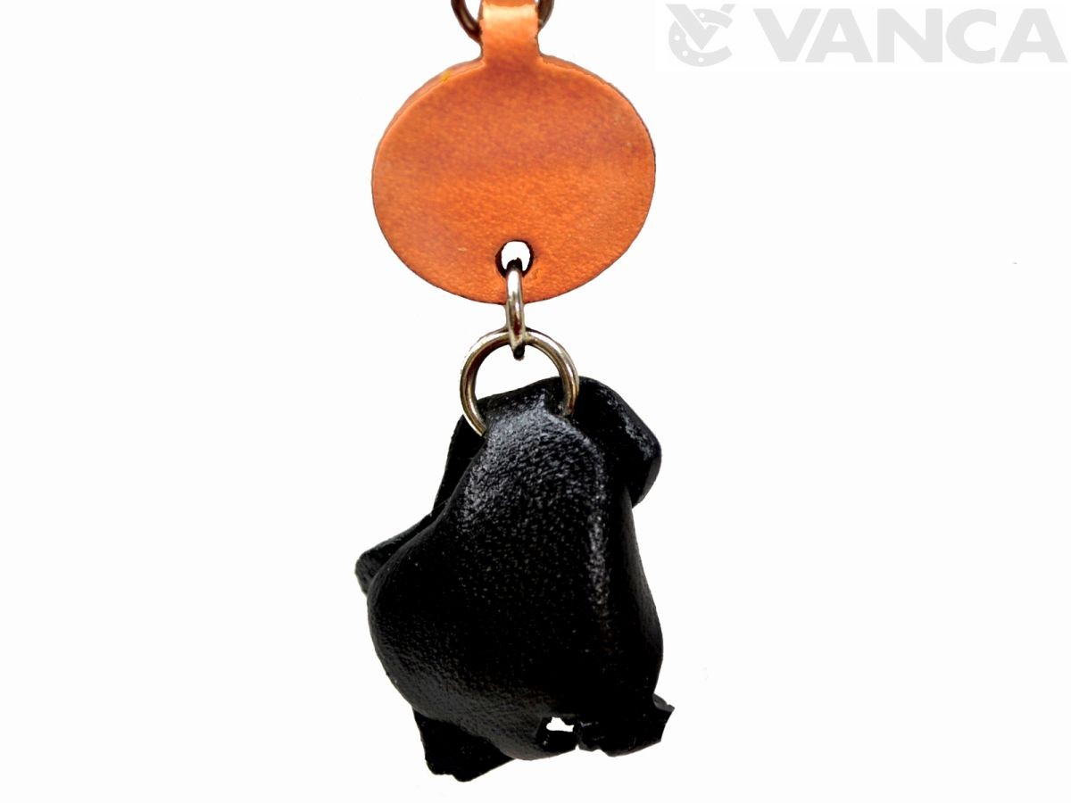 Newfoundland Leather Dog Keychain