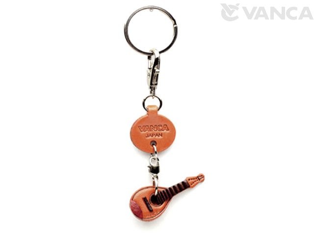 Mandolin Leather Keychain