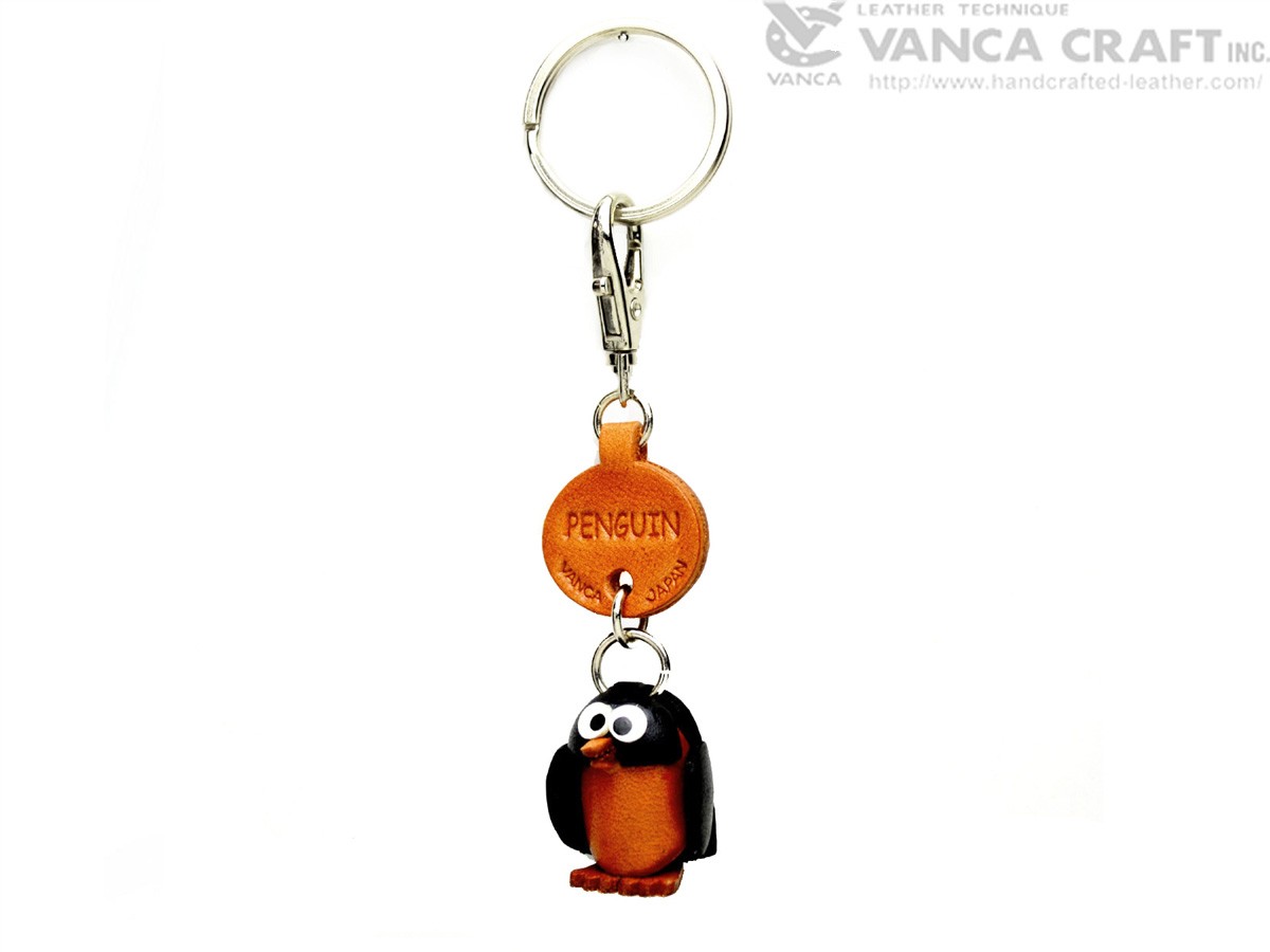 Penguin Japanese Leather Keychains Fish