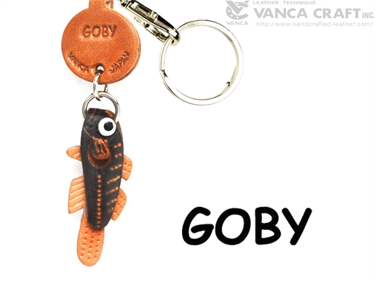 Goby Japanese Leather Keychains Fish