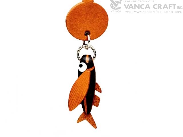Flying fish Japanese Leather Keychains Fish