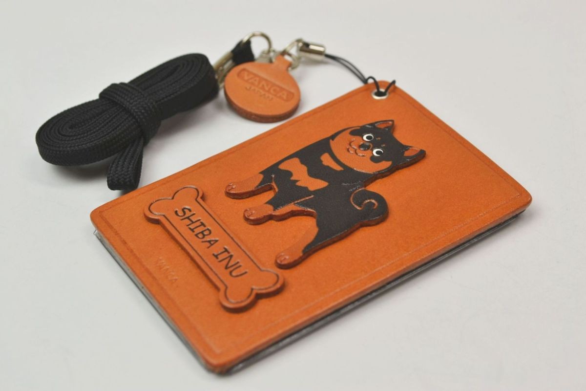 Shiba Black&Tan Leather Commuter Pass/Passcard Holders