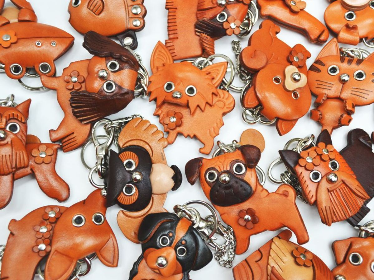 Owl Handmade Leather Owl/Animal Keychain Bag Charm